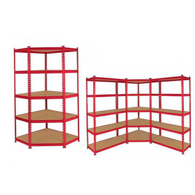 Living Room Storage Made Easy with 5 Layer Large White Boltless Shelve ...